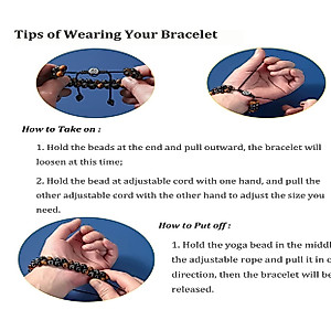 Triple Protection Bracelet, Genuine Tigers Eye Black Obsidian and Hematite 8mm Beads Bracelet for Men Women, Crystal Jewelry Stone Bracelets Bring Luck and Prosperity and Happiness