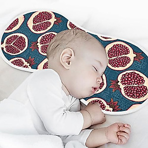 vvfelixl Baby Burp Cloths Pomegranarte Fruit Baby Newborn Cotton Burping Cloths Set Baby Washcloths 4 Pack Blue