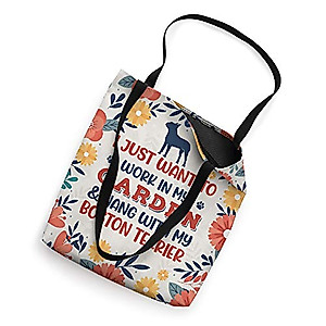 Boston Terrier Mom Garden Plant Gardener Dog Gift Tote Bag