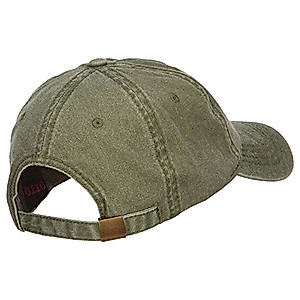 Otto:e4Hats US Army Veteran Military Embroidered Washed Cap - Olive OSFM
