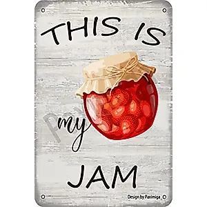 This is My Jam Vintage Look 20X30 cm Iron Decoration Painting Sign for Home Kitchen Bathroom Farm Garden Garage Inspirational Quotes Wall Decor