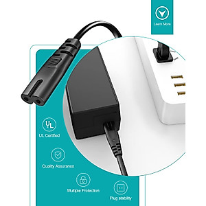 10Ft Projector Power Cord for Mini Projector,Portable Projector Replacement 2 Prong Power Cable