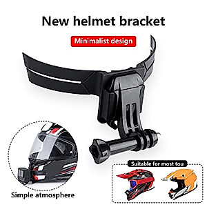 Helmet Chin Mount Motorcycle Helmet Strap Bracket Sports Camera Riding Fixing Accessory for 9/8/7/6/5 Helmet Chin Mount Action Camera Accessories
