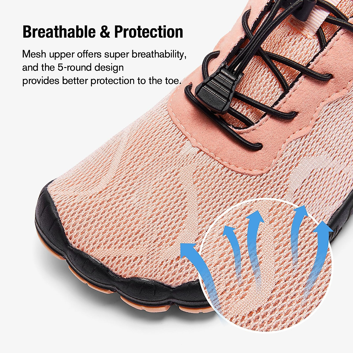 HIITAVE Water Shoes for Women Barefoot Quick Dry for Beach River Swim Pool Yoga Walking Surfing Kayaking Light Pink 10 M US Women