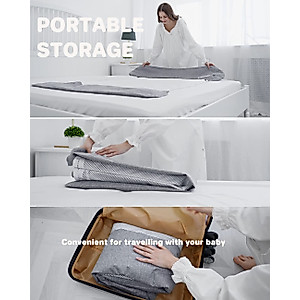 MBQMBSS Blow Up Bumpers for Kids Bed, 47"x55" Inflatable Travel Bed Rails for Toddlers, Portable Baby Bed Rail Guard for Hotel Vacation - 5.9'' Higher Bumper for More Security