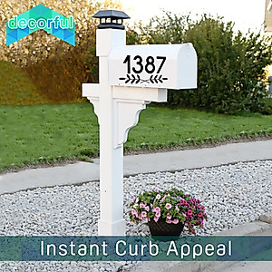 Decorful Mailbox Numbers for Outside - 3 Sets of 0-9 Waterproof Vinyl Mailbox Stickers - House Address Numbers for Mailbox - Strong Adhesive Peel and Stick Number Decals (Black, 2 Inch)