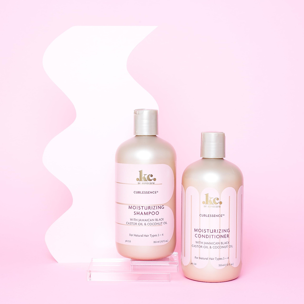 KeraCare CurlEssence Coconut Shampoo - With Jamaican Black Castor Oil and Coconut Oil - For Curly Hair - Ease Combing & Detangling - Sulfate, Silicone, and Paraben Free - 12 oz