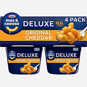 Kraft Deluxe Original Easy Microwavable Macaroni and Cheese Cups (4 ct Pack, 2.39 oz Cups)