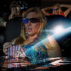 2 Pieces 3D Movie Game Glasses 3D Red Blue Glasses 3D Style Glasses for 3D Movies Games, 3D Viewing Glasses, Light Simple Design (Black)