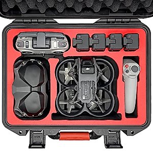 FPVtosky Hard Case for DJI Avata (DJI Goggles V2 / Goggles 2 / Goggles Integra), Waterproof Carrying Case for Avata, DJI Avata Accessories Case for DJI Motion/RC Motion 2 / FPV Remote Controller 2