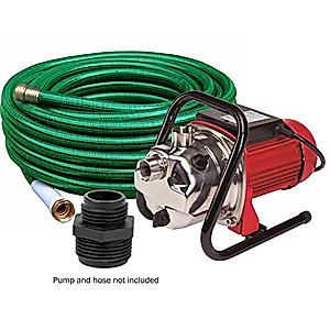 Little Giant GH-1 1-Inch MNPT by 0.75-Inch GHT Garden Hose Reducer/Adapter for Sump, Utility, Pond or Hydroponic Pumps, Black, 599030