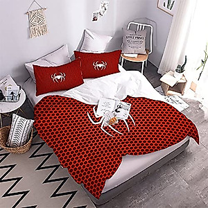 Quilt Cover Twin Size Spider 3D Bedding Sets Wild Animals Duvet Cover Breathable Hypoallergenic Stain Wrinkle Resistant Microfiber with Zipper Closure,beding Set with 2 Pillowcase