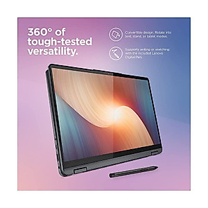 Lenovo Flex 5 14" 2-in-1 FHD (1920x1080) Touch Display, Fingerprint Reader, AMD Ryzen 5 5500U (6-Core) Processor, 1.8GHz, 16GB RAM, 512GB SSD, Backlit Keyboard, Windows 11 Home, Gray, Digital Pen