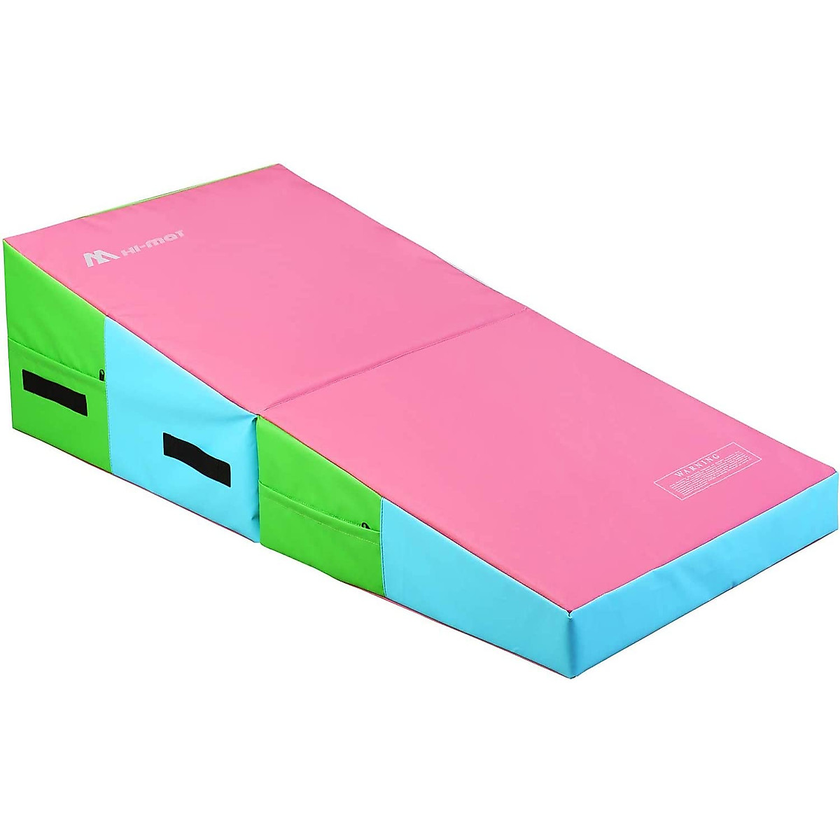Cheese Mat Incline Wedge Mat 47''x24''x14''/59"x30"x14" Gymnastics Ramp Cheese Slope Mat Skill Shape Tumbling Mat Gym Fitness by M HI-Mat (Red-Green-55''x28''x14'')