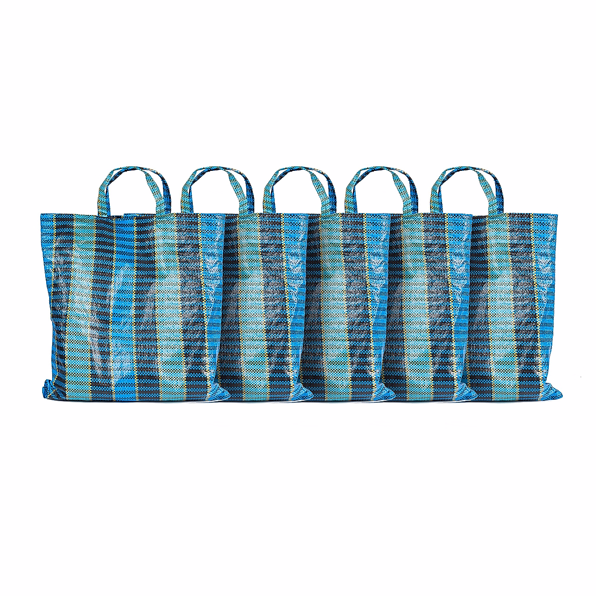 PRO&Family Ukraine Retro Reuseable Grocery Bags Shopping Cart Bags Foldable Reusable Shopping Bag Shopping Bag For Grocery (Blue, 5)