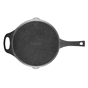 Rachael Ray Pre-seasoned Cast Iron Skillet, 10 Inch, Black