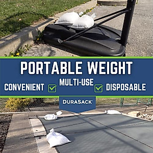 DURASACK Heavy Duty Sand Bags with Tie Strings Empty Woven Polypropylene Sand-Bags with 1600 Hours of UV Protection, 14x26 inches, White, Pack of 100