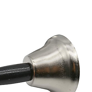 Maydahui 2PCS Dinner Hand Bell Silver Steel Loud Call Christmas Jingle Bells for Wedding Events Decoration Alarm Inside Classroom Food Line Jingles Ringing