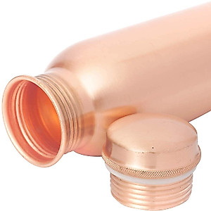 Moonovator Copper Water Bottle – 34 Oz, Large Vessel, Ayurvedic Copper Bottle, Leak Proof, Drinking Bottle | Copper Pitcher, Stay Hydrated and Enjoy Immediate Health Benefits (Plain)