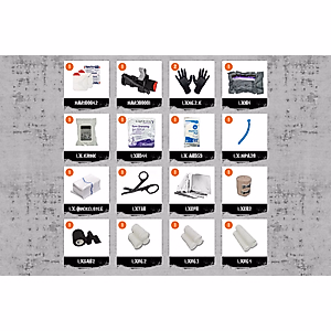 Lightning X Spread Eagle Complete Tactical Gunshot & Trauma IFAK Kit w/Laser Cut MOLLE - TAN