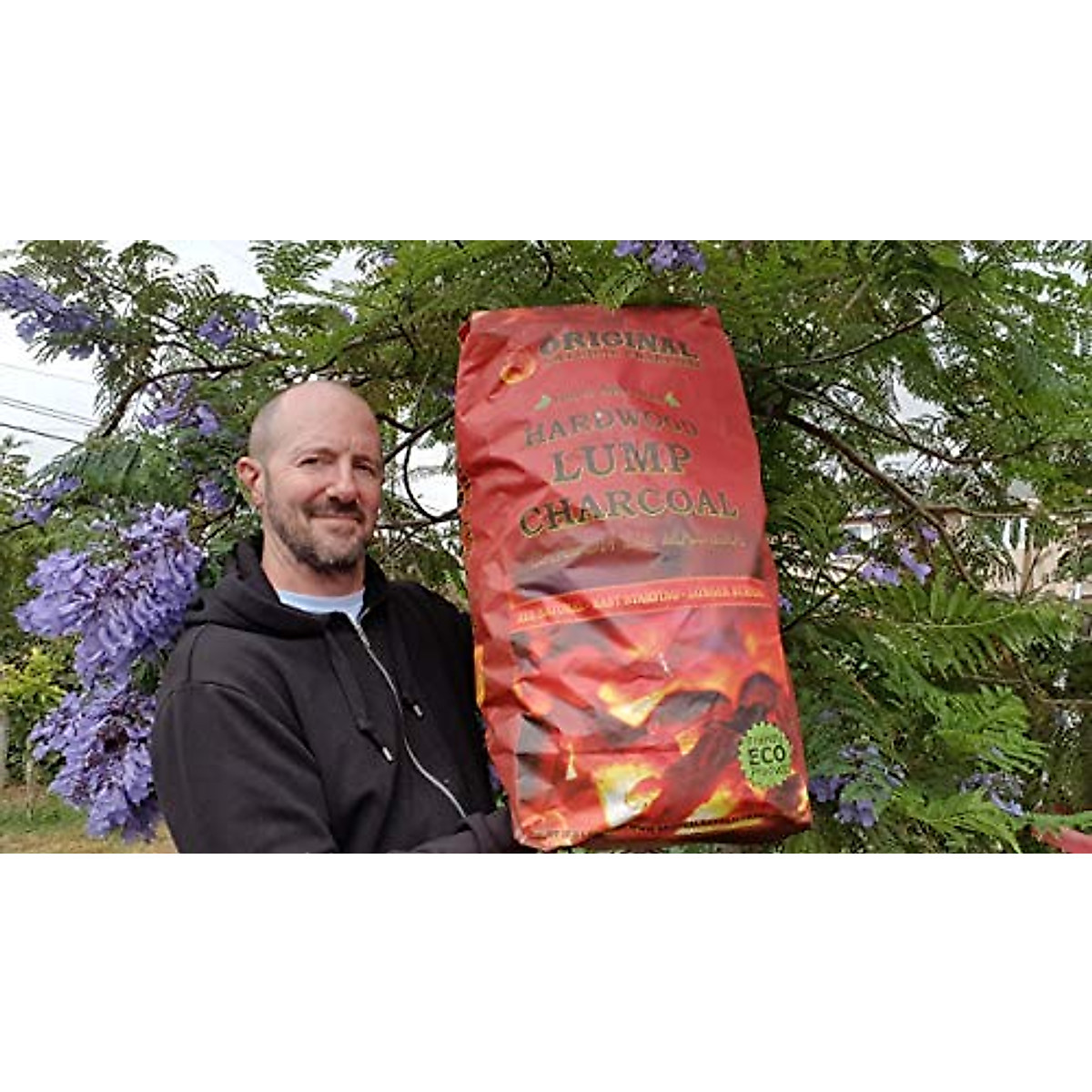 Original Natural Charcoal - 100% Natural Hardwood Lump Charcoals - Unique Blend of Apple, Cherry, and Oak Trees - No Smoke, No Sparks, and Low Ash (17.6lbs)