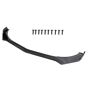 cciyu 3pcs Universal Front Lip Splitter Bumper Adjustable Spoiler Lip ABS Fit for Most Cars