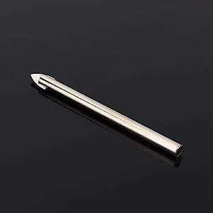 10Pcs 6mm Carbide Alloy Spear Head Drill Bit Tile Glass Ceramic Mirror Drill Bit U-Shaped Groove Desigh Tungsten Carbide Drill Bit Set Triangle Spear Point Head Glass Hex-Shank Drill Bits