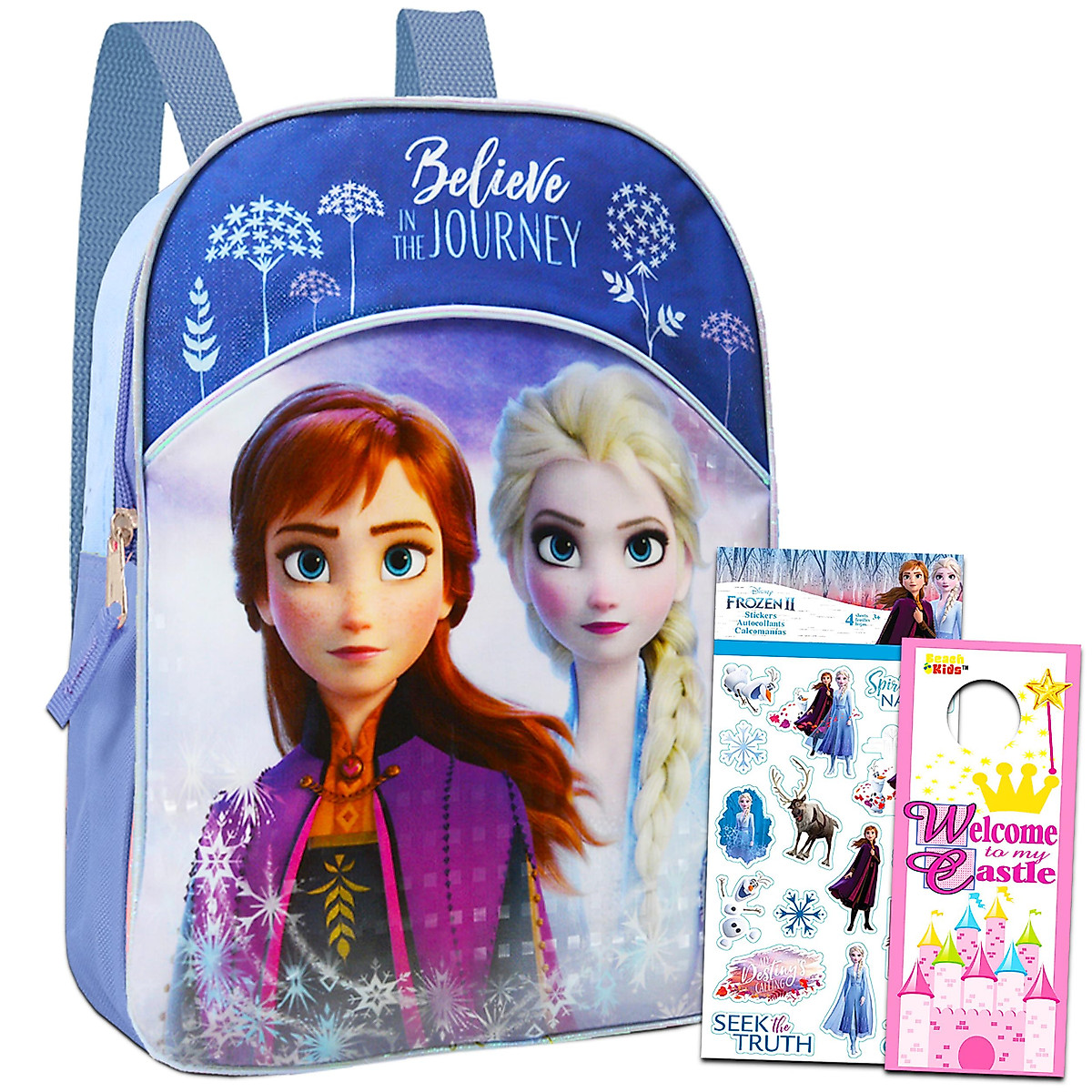 Disney Frozen Elsa Backpack ~ Deluxe 11" Frozen Mini Backpack, Frozen 2 Stickers