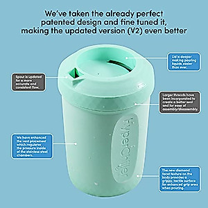 HyperChiller HC2M# Patented Iced Coffee/Beverage Cooler, NEW, IMPROVED,STRONGER AND MORE DURABLE! Ready in One Minute, Reusable for Iced Tea, Wine, Spirits, Alcohol, Juice, 12.5 Oz, Spearmint