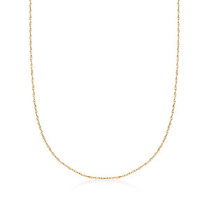Ross-Simons Italian 1mm 14kt Yellow Gold Rope-Chain Necklace. 20 inches