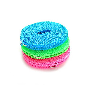 Cabilock Travel Clothesline Clothes Camping M Random Drying Style Indoor Portable Rope Line Color Hanger Laundry Fence for Travel Nylon Windproof Clothesline Outdoor Outdoor Clothesline