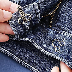 KACOLA 60 Set Sewing Hook and Eye Latch for Clothing, Bra Hooks Replacement, Large Hooks and Eyes Clasps for Clothing, Sewing DIY Craft, 3 Sizes 23/17/12.5mm, Black and Silver