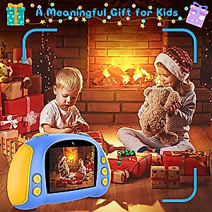 Kids Camera for Boys Girls - Upgrade Kids Selfie Camera, Birthday Gifts for Girls Age 3-9, HD Digital Video Cameras for Toddler, Portable Toy for 3 4 5 6 7 8 Year Old Girl with 32GB SD Card (Blue)