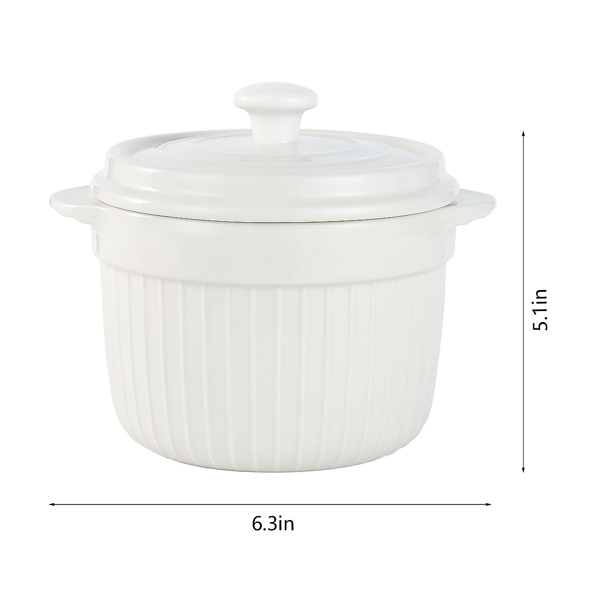 MaoYaMao Ceramic Bacon Grease Container with Strainer,Grease Container for Kitchen 17oz,White