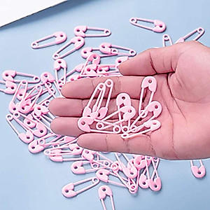Mini Plastic Safety Pin Girl Baby Shower Table Decor 72Pcs Pins Baby Shower Favor Charms(36 Pink + 36 Blue)