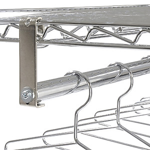 Nexel Coat Rack Rod Kit, 36"W, Chrome Finish