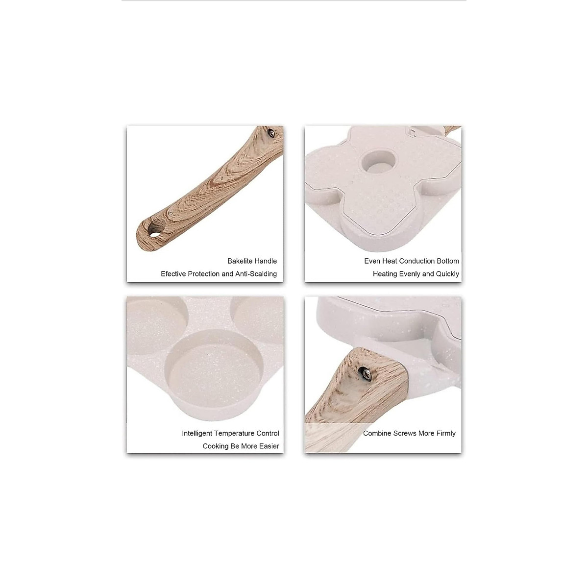 Generic BellaCucina 4-Cup Nonstick Granite Omelette Skillet, Egg Pan for Omelettes and Pancakes, Induction Compatible,Healthy Meal, Regular, BL001