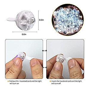 Aogist 100pcs White Balloon Lights,Long Standby Time Waterproof Mini Light,Battery Powered,Round LED Ball Lamp for Latex Balloon Paper Lantern Party Wedding Festival Christmas Halloween Decorative