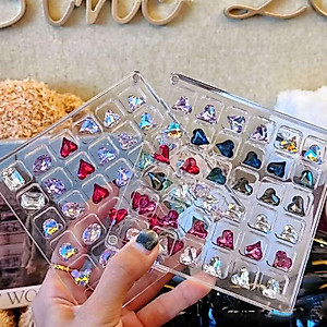 XronSlute Acrylic Magnetic Seashell Display Box,DIY Seashell Display Box,Clear Storage Box for Seashell,Gemstones,Nail,Jewelry (1Pc 36 Grids Small)