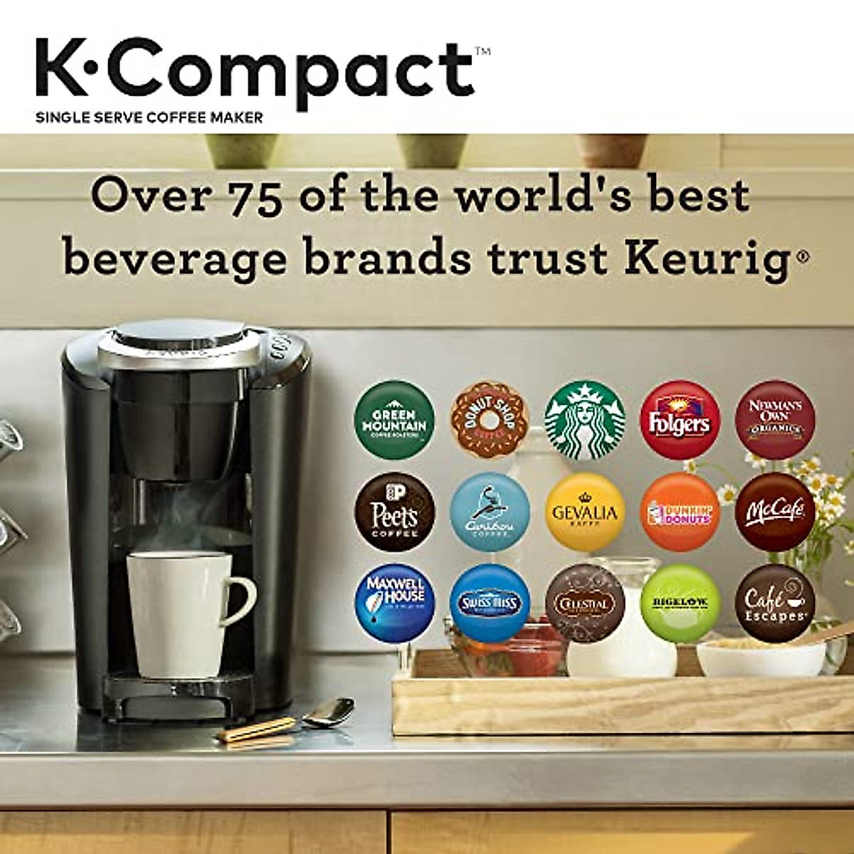 Keurig K-Compact Single-Serve K-Cup Pod Coffee Maker, Black