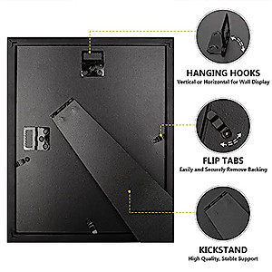 Annecy 8x10 Picture Frame (3 Pack, White) -Made of Solid Wood 8x10 Photo Frames with Real Glass for 5x7 with Mat -Wall Mount & Table Top Display