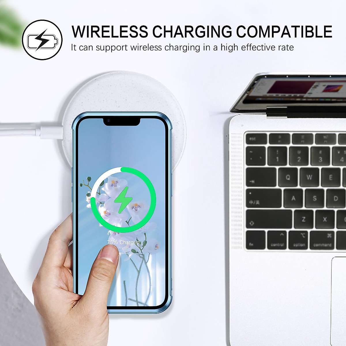 BENTOBEN for iPhone 13 Mini Phone Case, Cute Heart Pattern Slim Fit Soft Flexible Shockproof TPU Bumper Protective Women Girls Boys Men Non-Slip Lightweight Cover for iPhone 13 Mini 5.4 Inch, Blue