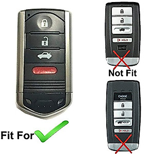 Coolbestda 2Pcs Key Fob Cover Case Protector Remote Control Skin for Acura MDX TL TLX ZDX RDX TSX RL ZD IL M3N5WY8145 (Not fit Engine Hold FOB)