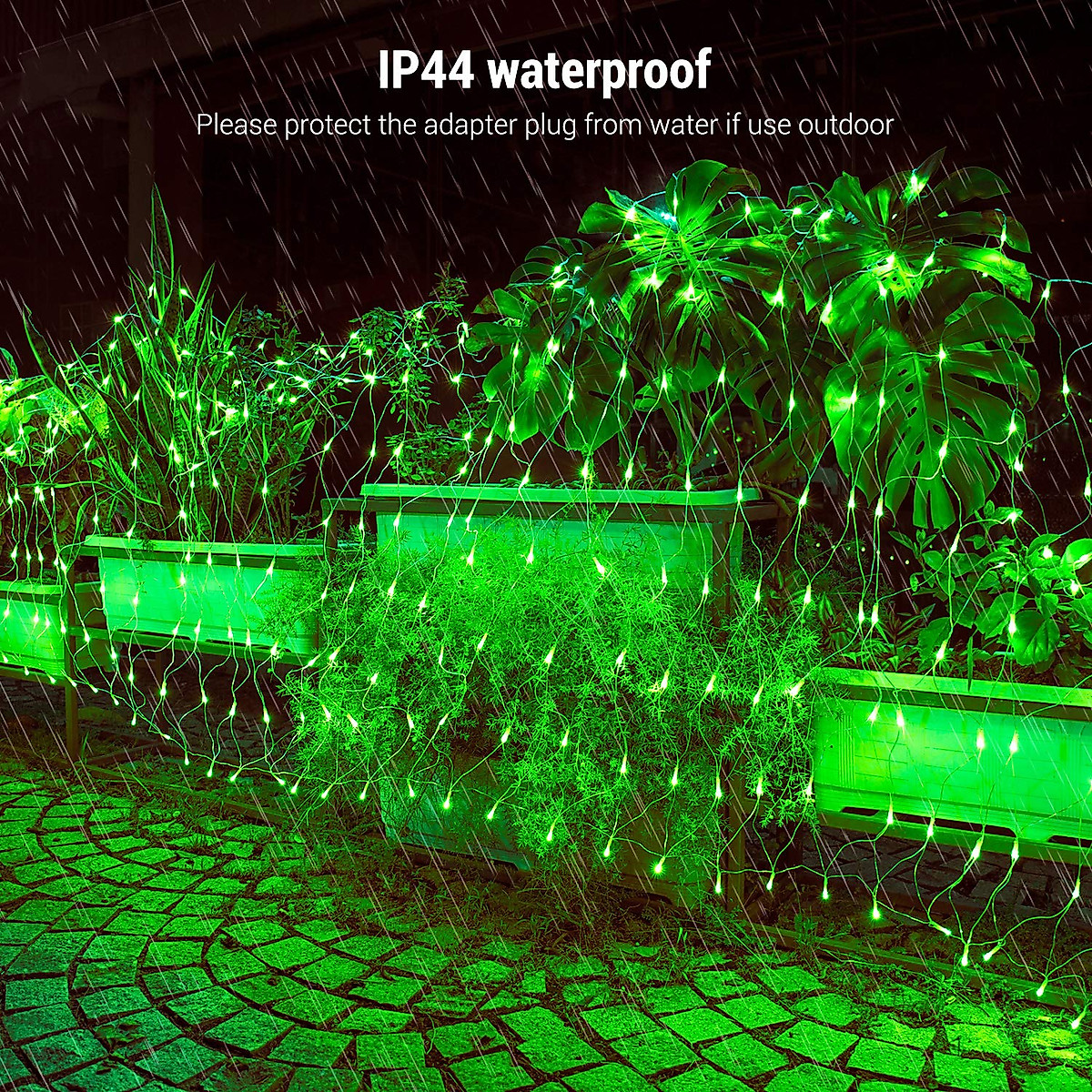 BrizLabs Green Net Lights Outdoor, 11.8ftx 4.9ft 360 LED Christmas Mesh Lights with Remote, 8 Modes Bush Net Sting Lights, Connectable Plugin Halloween Net Lights for Xmas St Patrick’s Day Tree Garden