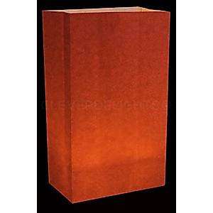 CleverDelights Red Luminary Bags - 50 Pack - Wedding Christmas Holiday Luminaria