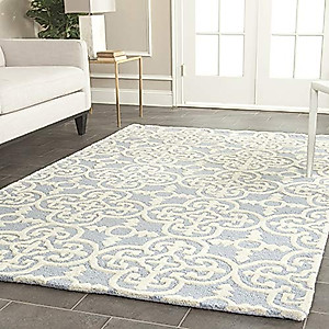 SAFAVIEH Cambridge Collection 5' x 8' Black/Ivory CAM133E Handmade Moroccan Premium Wool Area Rug