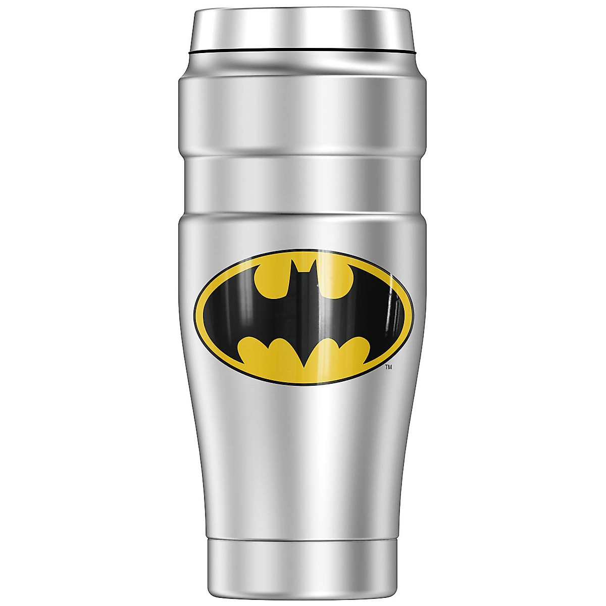THERMOS Batman Classic Logo, STAINLESS KING Stainless Steel Travel Tumbler, Vacuum insulated & Double Wall, 16oz