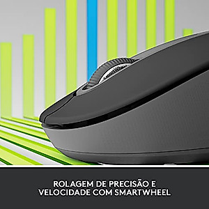 Logitech Signature M650 Wireless Mouse - for Small to Medium Sized Hands, 2-Year Battery, Silent Clicks, Customizable Side Buttons, Bluetooth, Multi-Device Compatibility (Graphite)