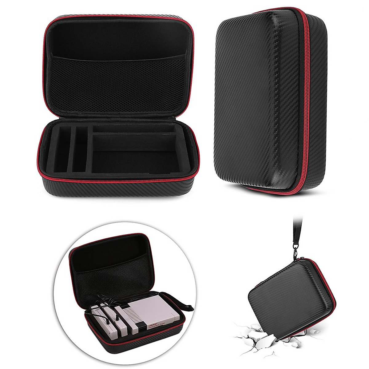 Storage Carry Case Bag for NES, Waterproof Travel Storage Mini Bag for NES Classic Console & Accessory