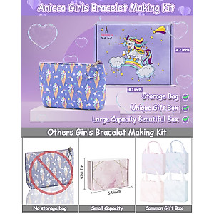 Anicco Jewelry Making Kit for Girls Age 8-12, with Pendant Charms, Bracelets and Necklace for DIY Crafts and Gifts